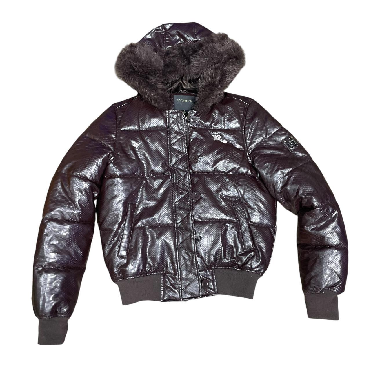 Y2k Rocawear puffer jacket with big R embroidery,... - Depop