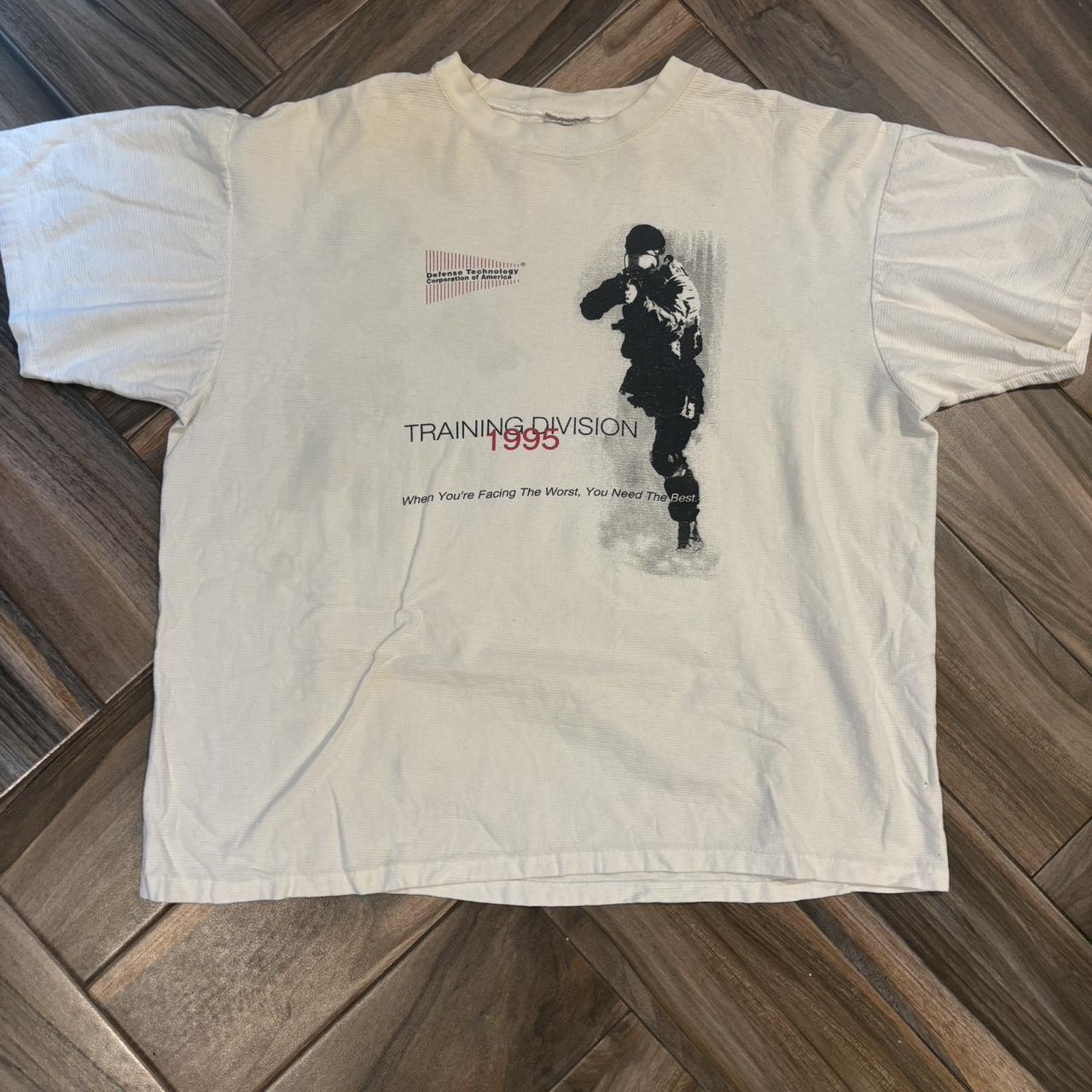 1995 2XL Training Division tee #90s Heavy textured... | Depop