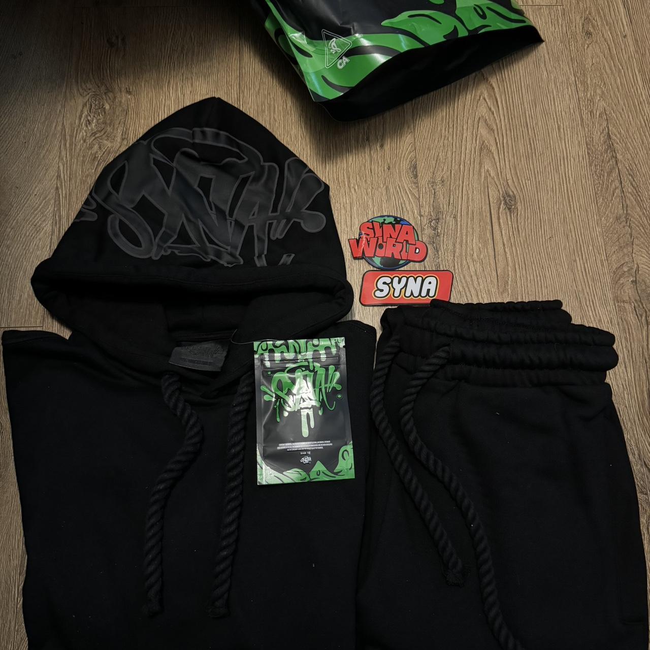 Syna World tracksuit Black on black #syna #synaworld... | Depop