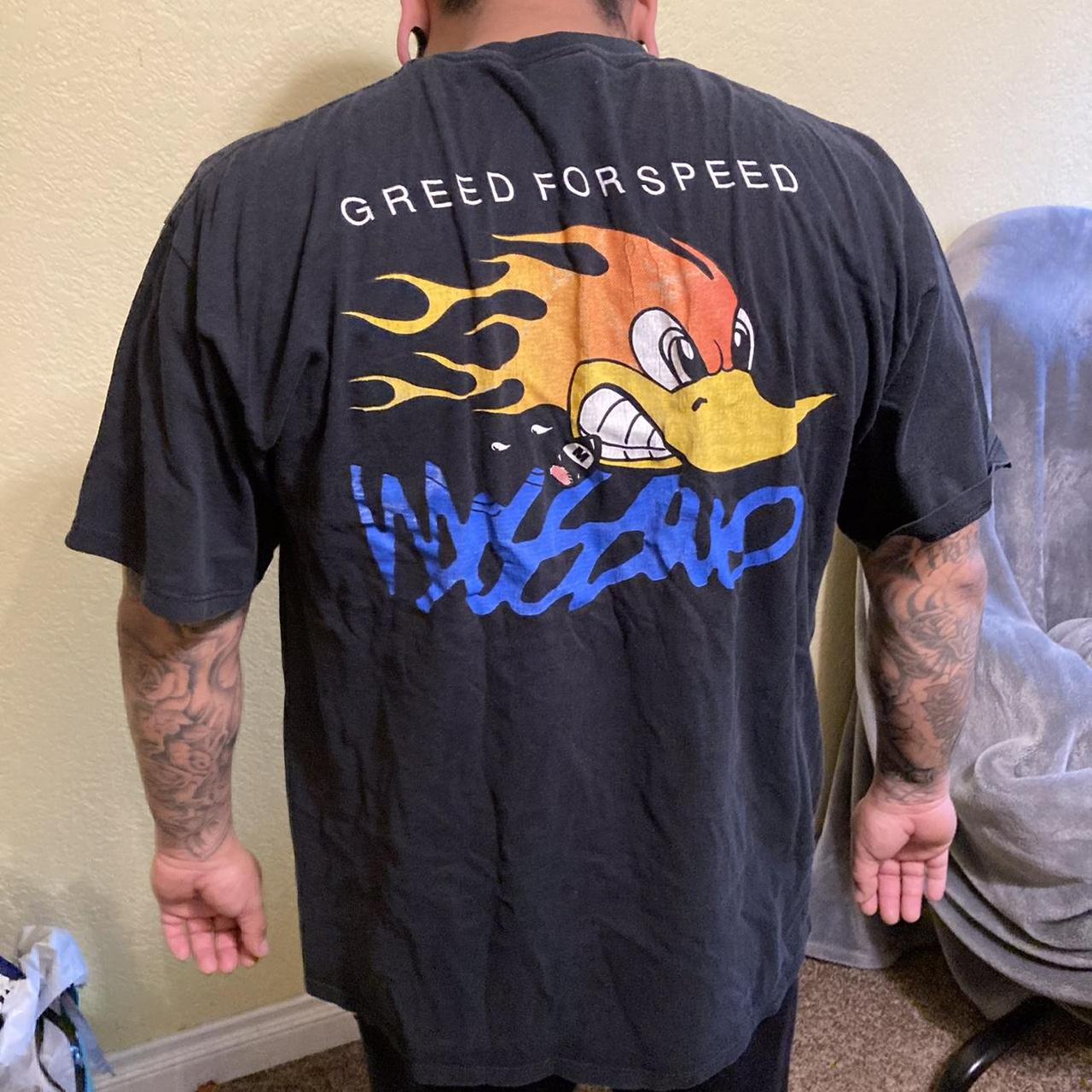 Mossimo greed for speed Race car surfer vintage Y2K... - Depop