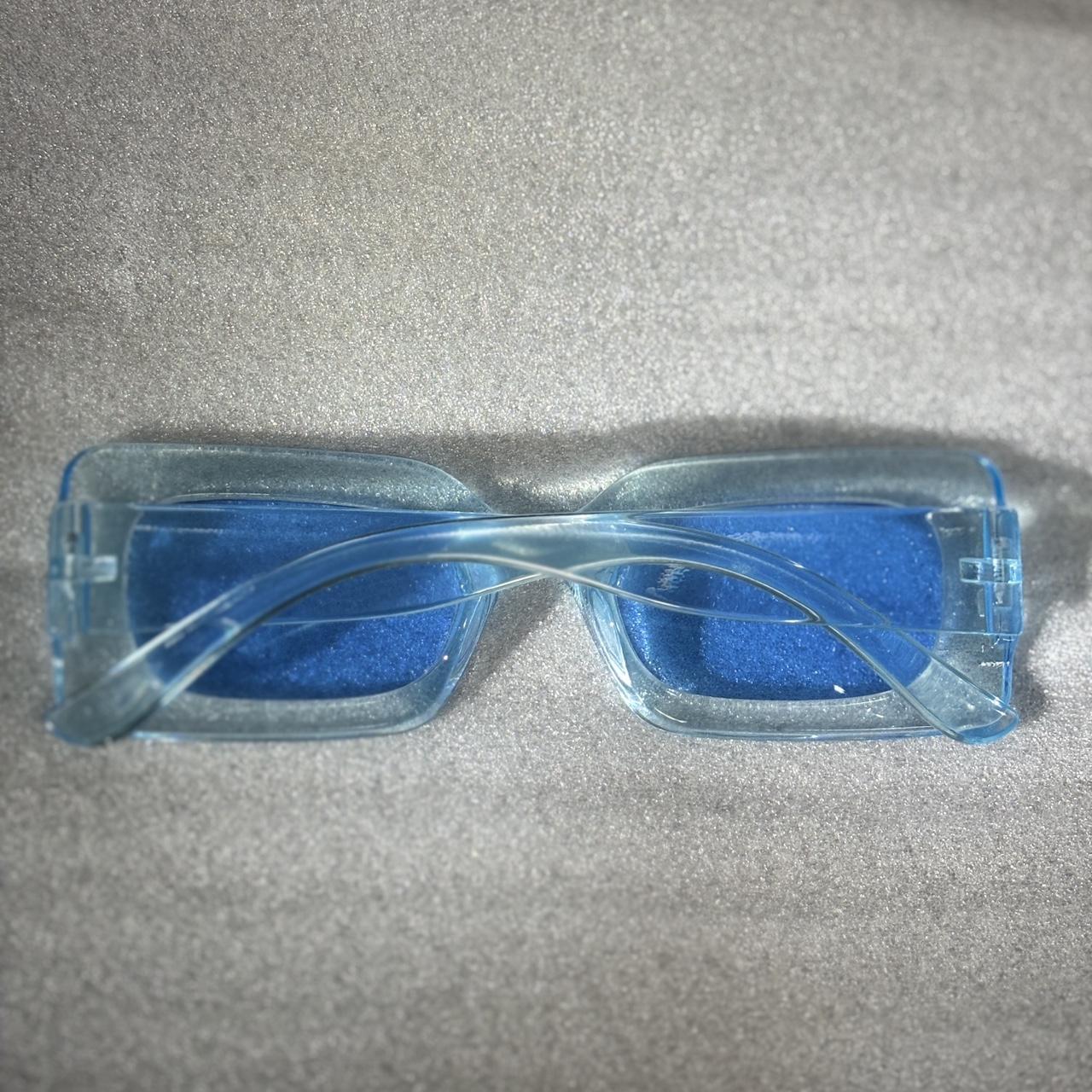 Light Blue sunglasses with light blue tint - Depop