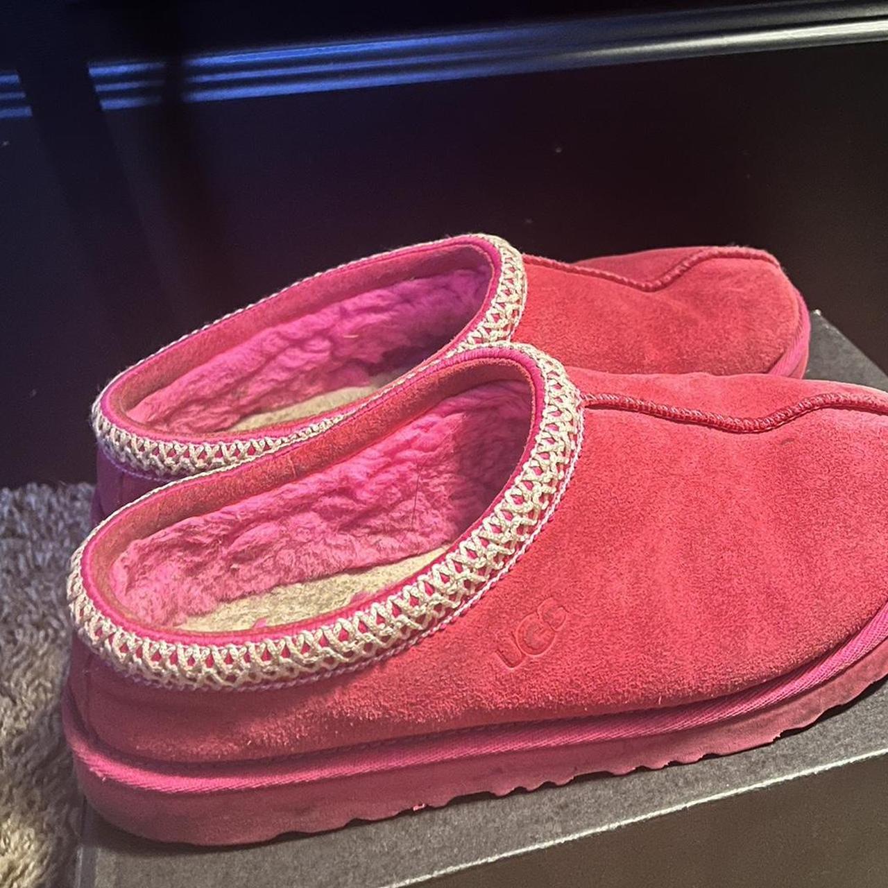Pink tasman ugg slippers, used slightly dirty . size 6 | Depop