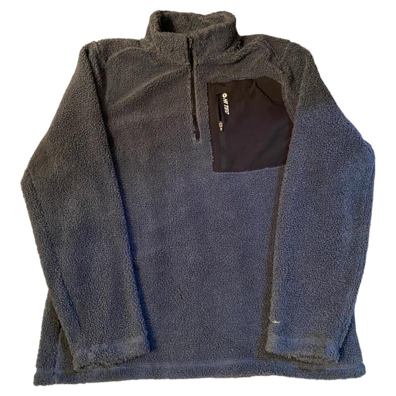 Vintage Hi Tech Fuzzy Fleece Zip up Size L... - Depop