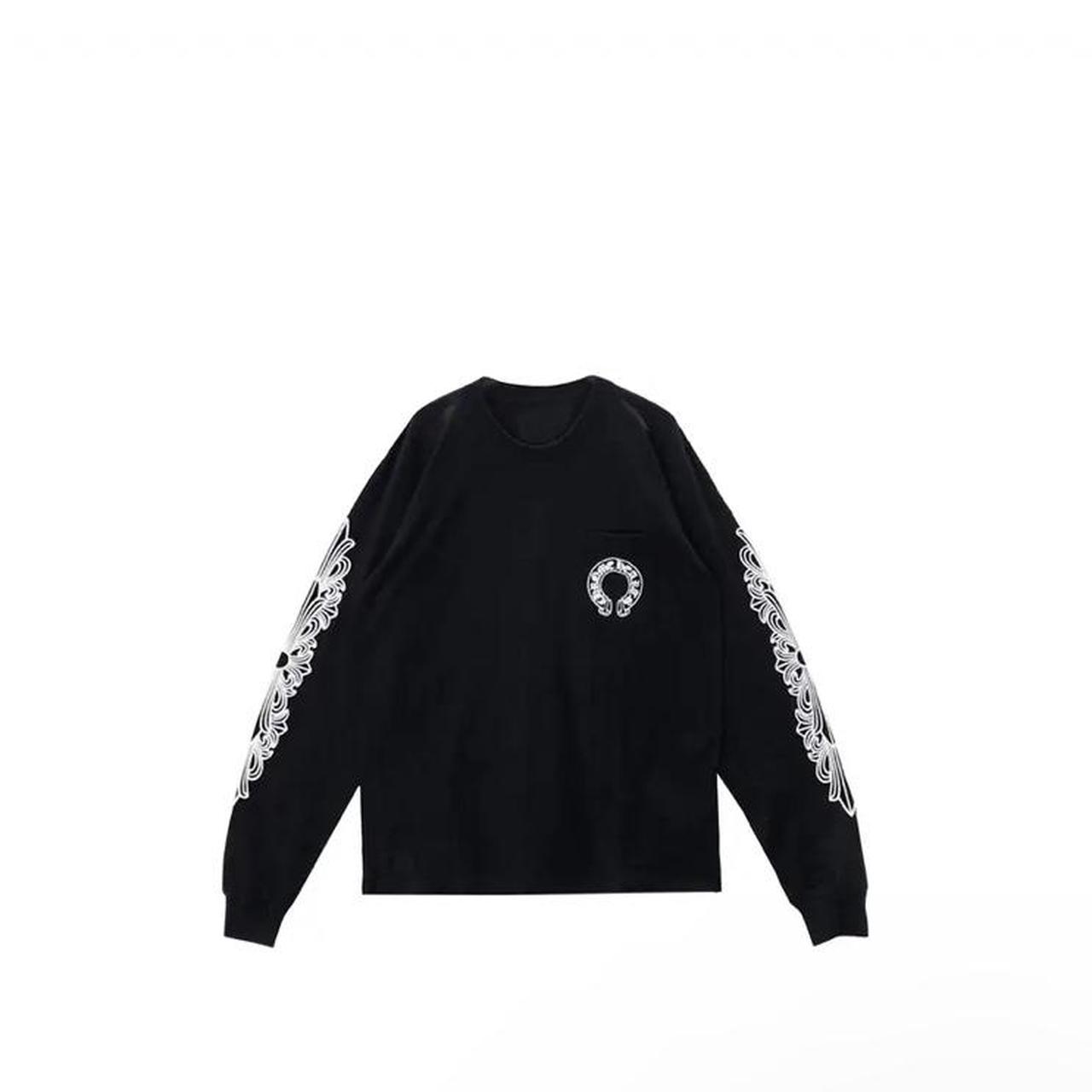 Chrome Hearts embroidered floral logo long sleeve... | Depop