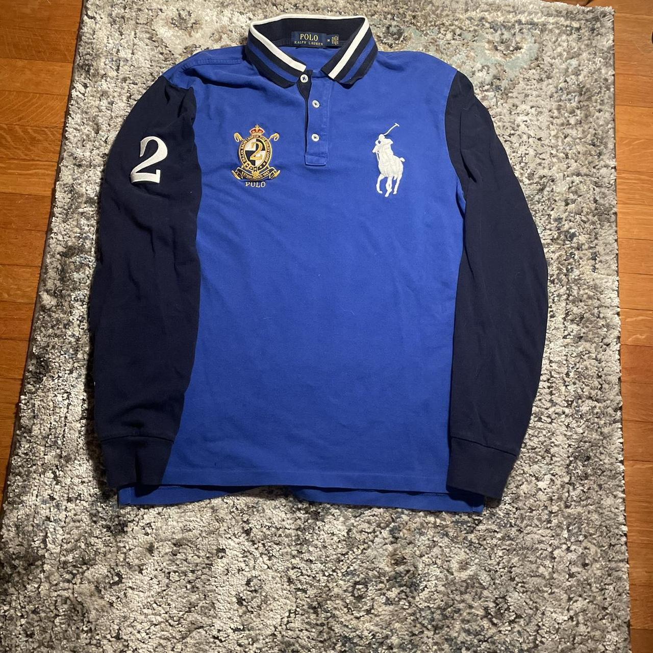 Polo Number 2 Big pony long sleeve Medium Good... - Depop