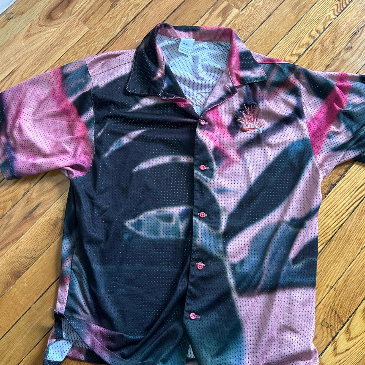 Nike button up shirt Jersey style material. Dri Fit - Depop
