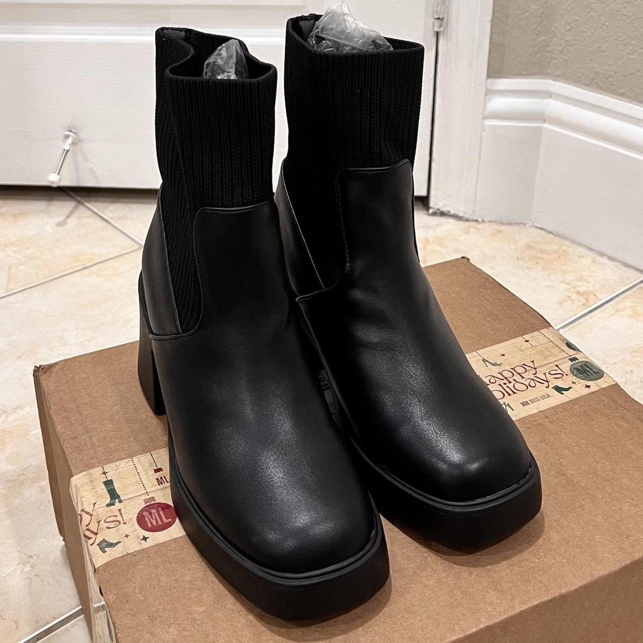 Miss Lola Addie - Black boots Never worn, brand new - Depop