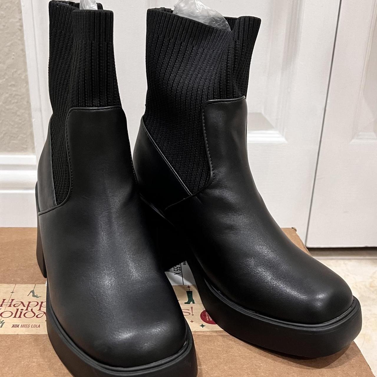 Miss Lola Addie - Black boots Never worn, brand new - Depop