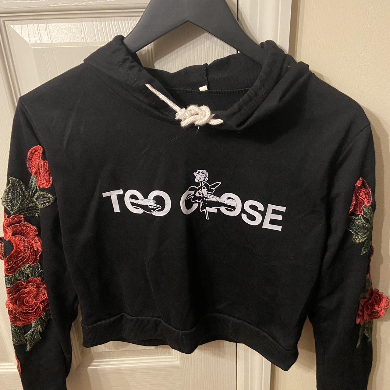 Too Close To Touch Band Cropped Hoodie. Super... - Depop