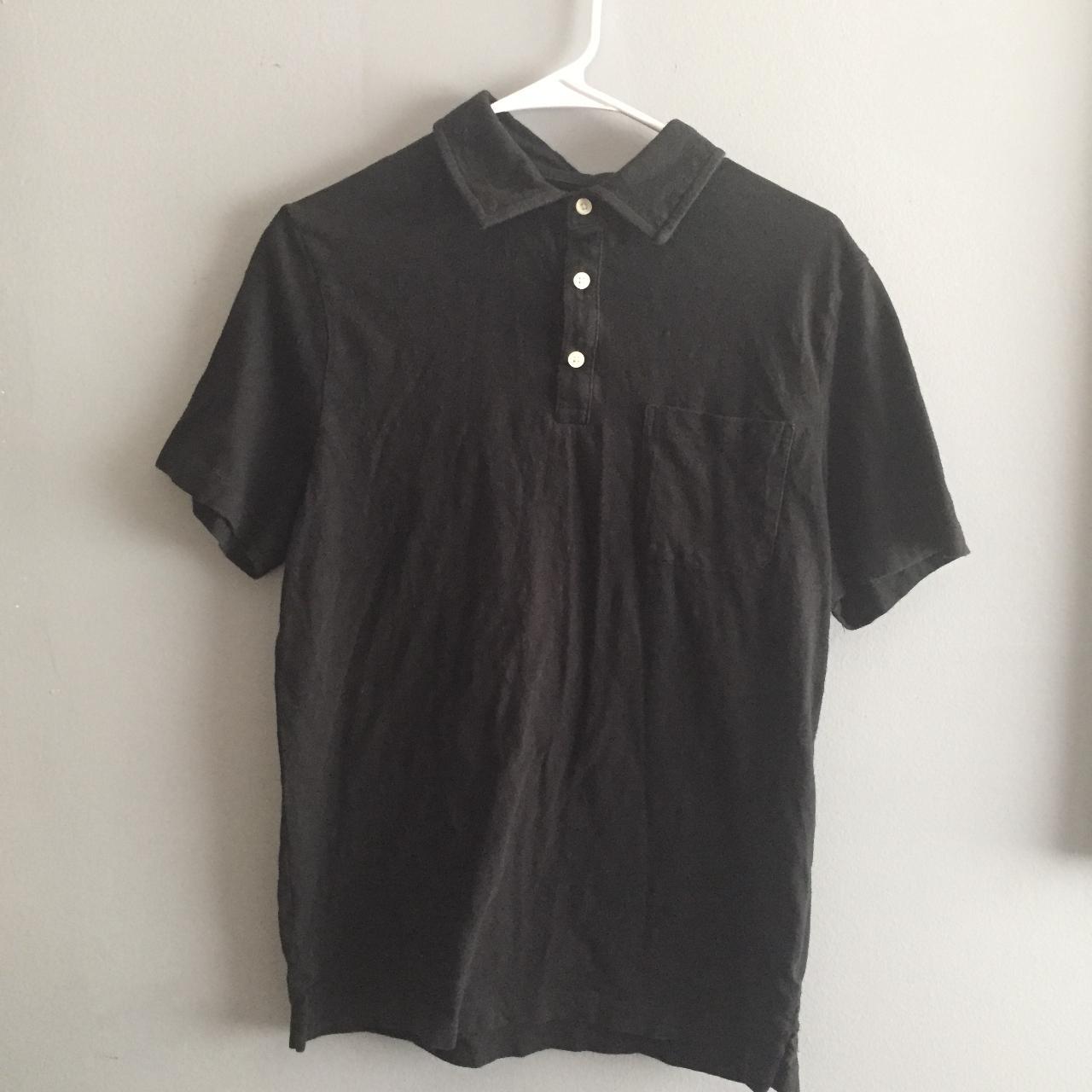 black polo button up - Depop
