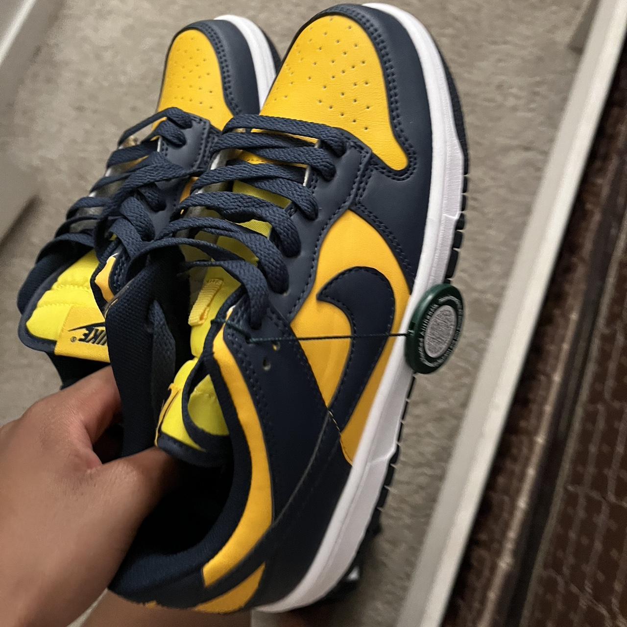 Nike Dunks Blue/Yellow GREAT SHOE NEVER WORN - Depop