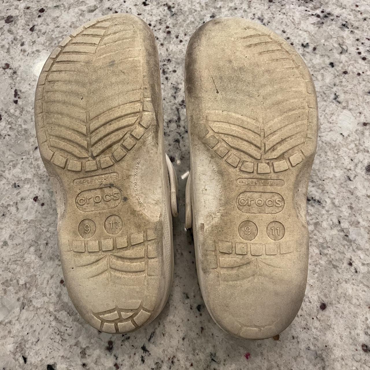 Beat white crocs Size 11 - Depop