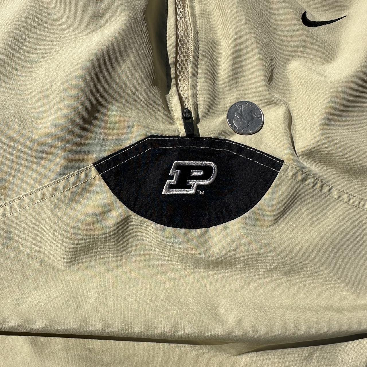 Vintage 2000s Nike Purdue Tan/Cream Windbreaker... - Depop