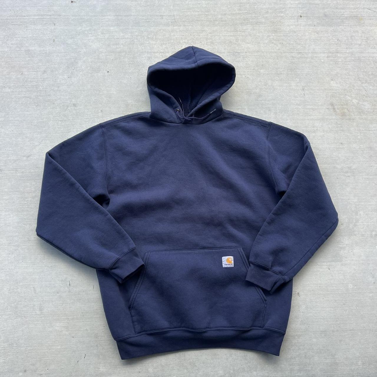 👉Navy blue Carhartt sweatshirt hoodie 👉Size M loose... - Depop