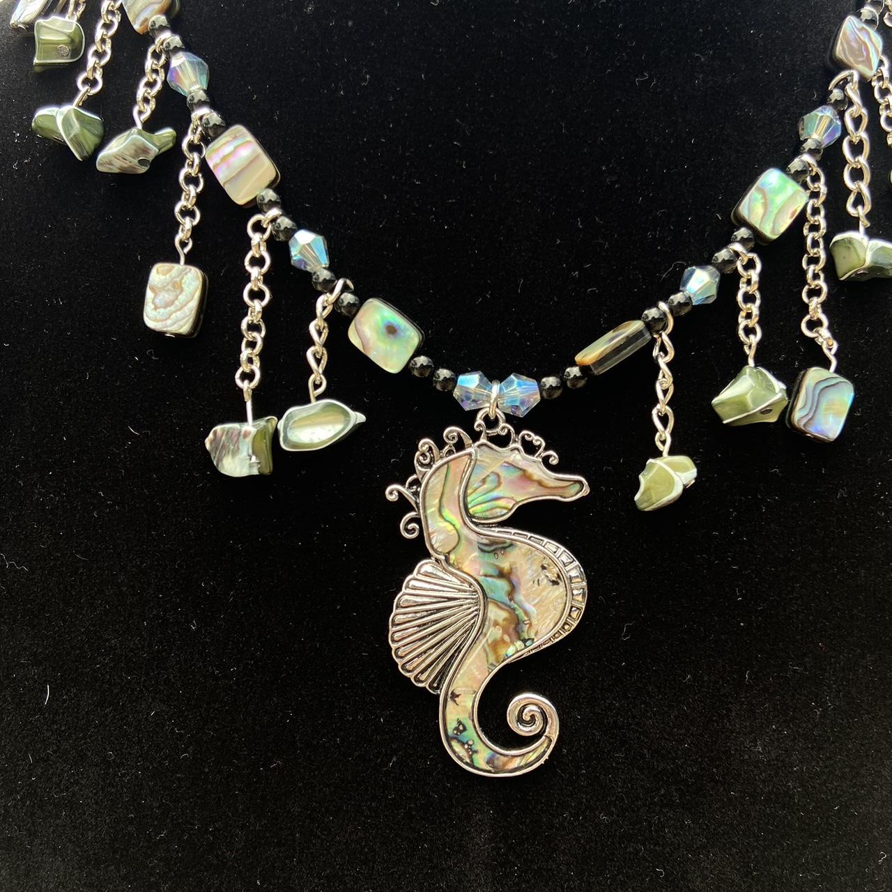 Stunning handmade abalone shell necklace with an... - Depop