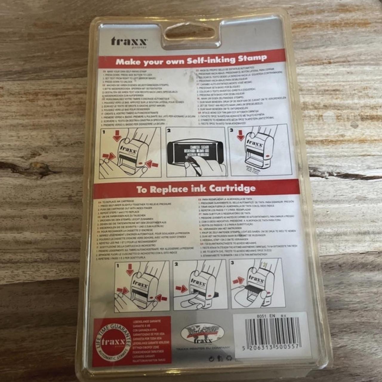 Traxx self-inking stamp Never used, in packaging - Depop Traxx self-inking stamp Never used, in packaging - Depop