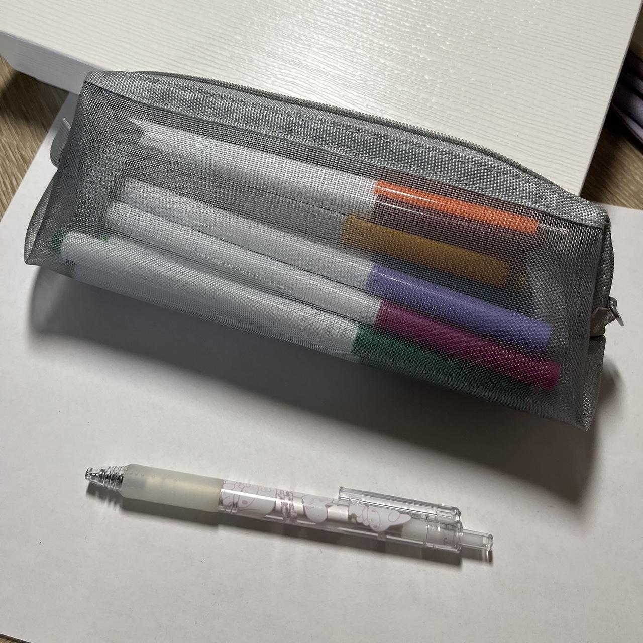 Mesh Grey/silver pencil case Minimalistic, resembles... - Depop