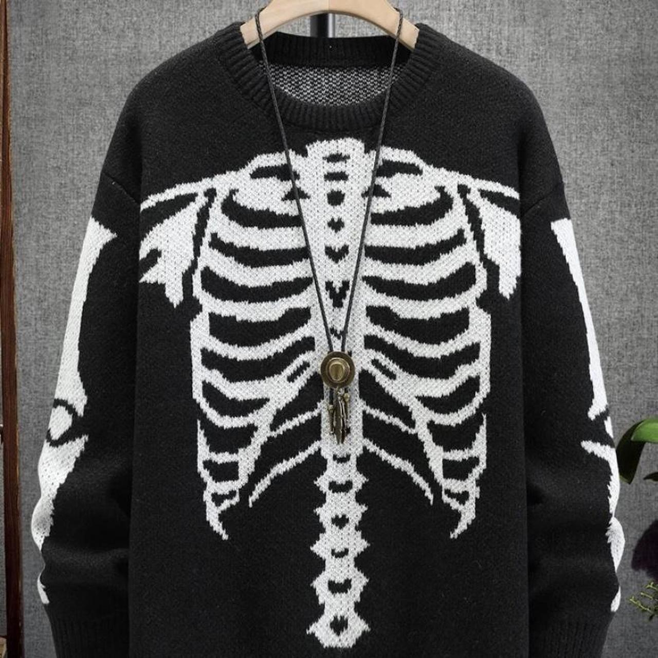 Manfinity EMRG Men Skeleton Pattern Drop Shoulder... - Depop