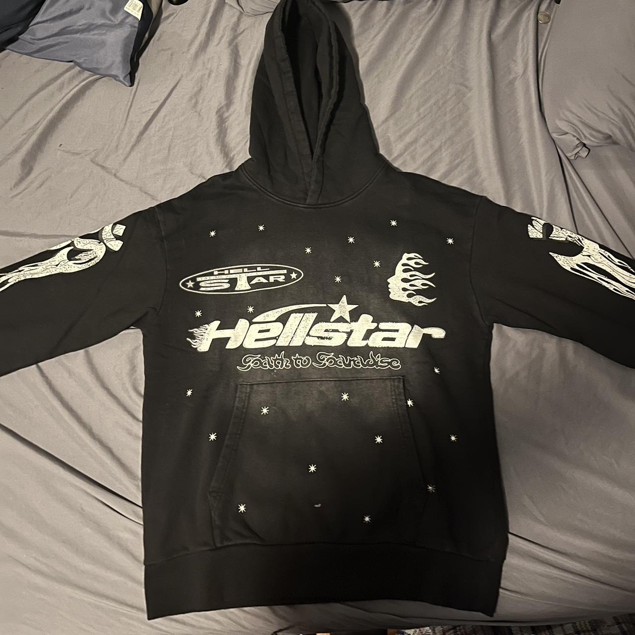 Black Hellstar Hoodie Condition: 9/10 Size:Medium... - Depop