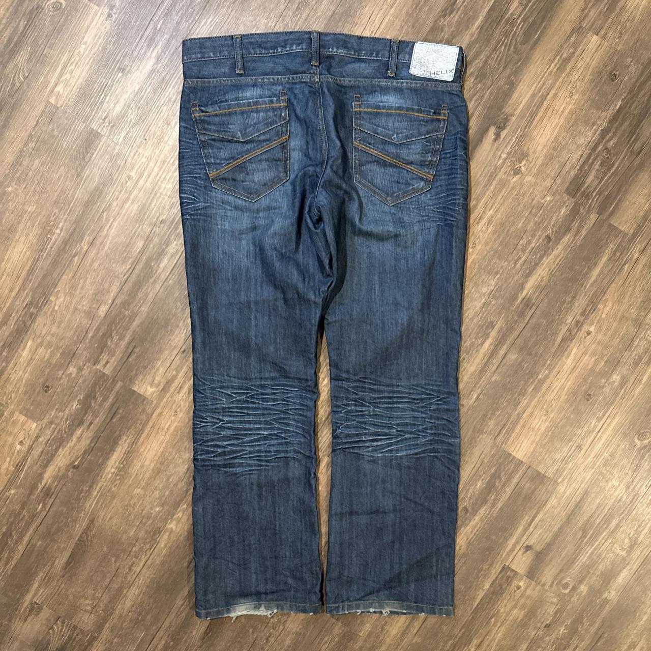 Y2K Helix baggy washed denim jeans 38x32, with... - Depop