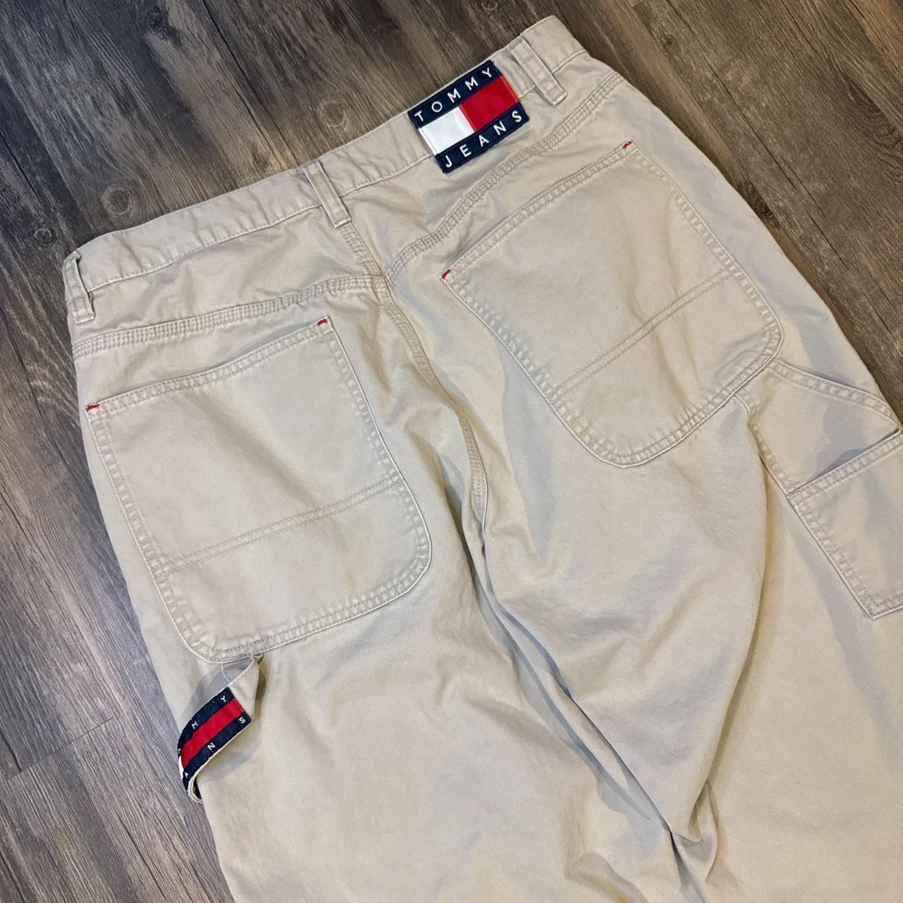 Baggy vintage Y2K cream Tommy Hilfiger carpenter... | Depop
