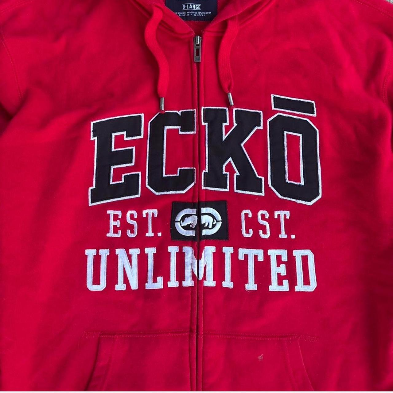 Red Ecko Unltd. Zip Up Hoodie #hoodie | Depop