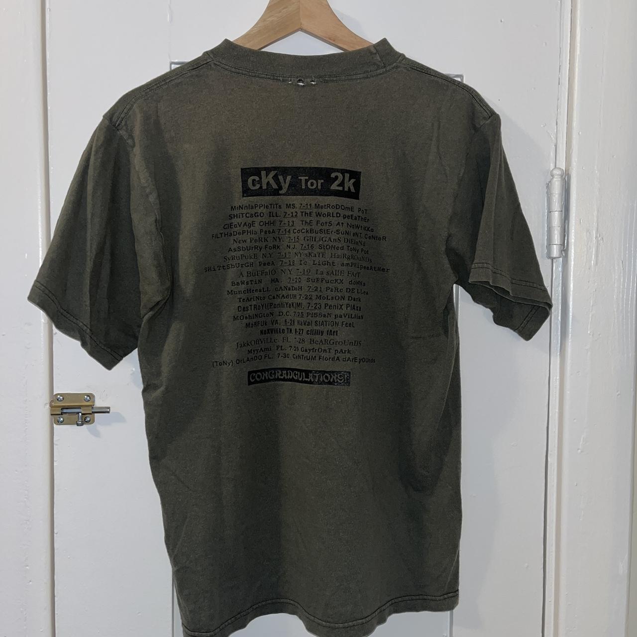 Vintage CKY2K tour shirt army olive green CKY (Camp... - Depop