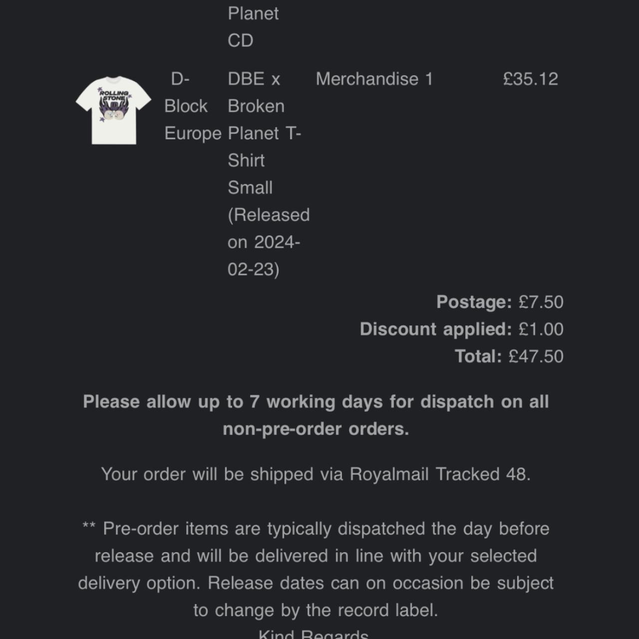 DBE Broken Planet Market Tee Size Small Should... - Depop