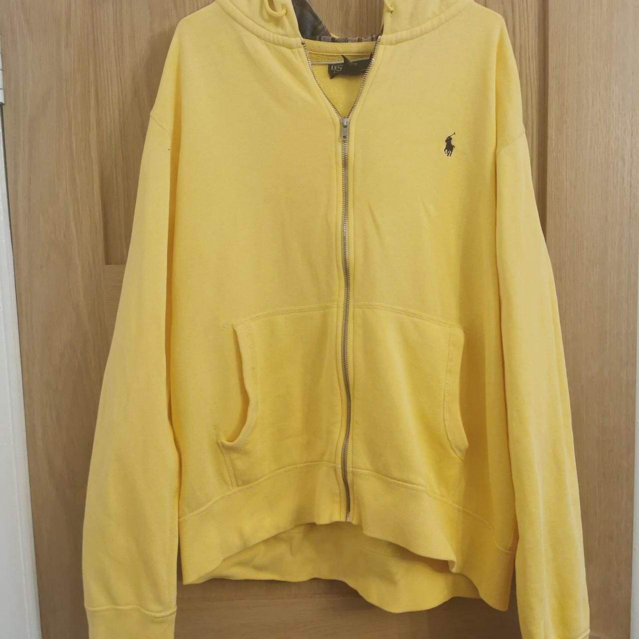 Mens ralphy Lauren zip up jacket in yellow. Very... - Depop