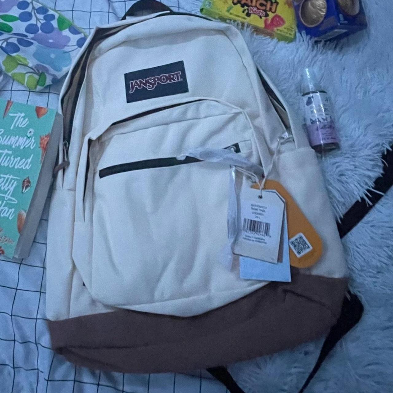 Lightly used JanSport white backpack! 💗💗 Some minor... - Depop