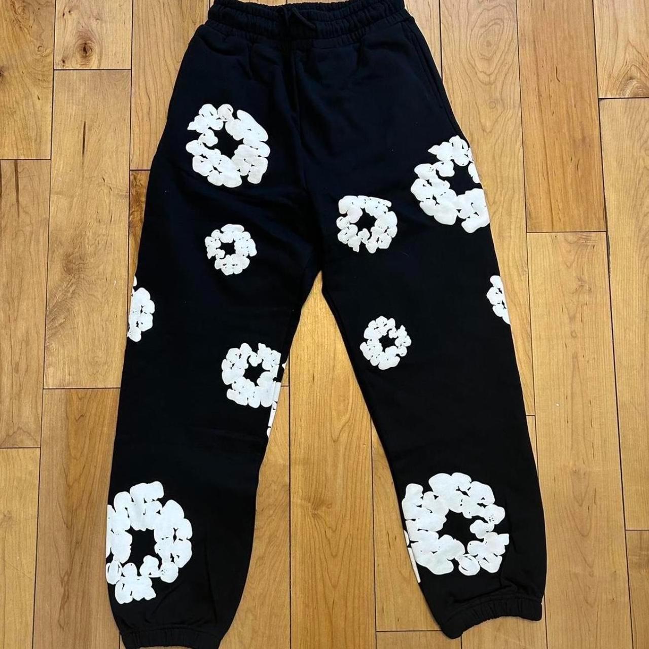 Black Denim Tears Sweatpants - Depop