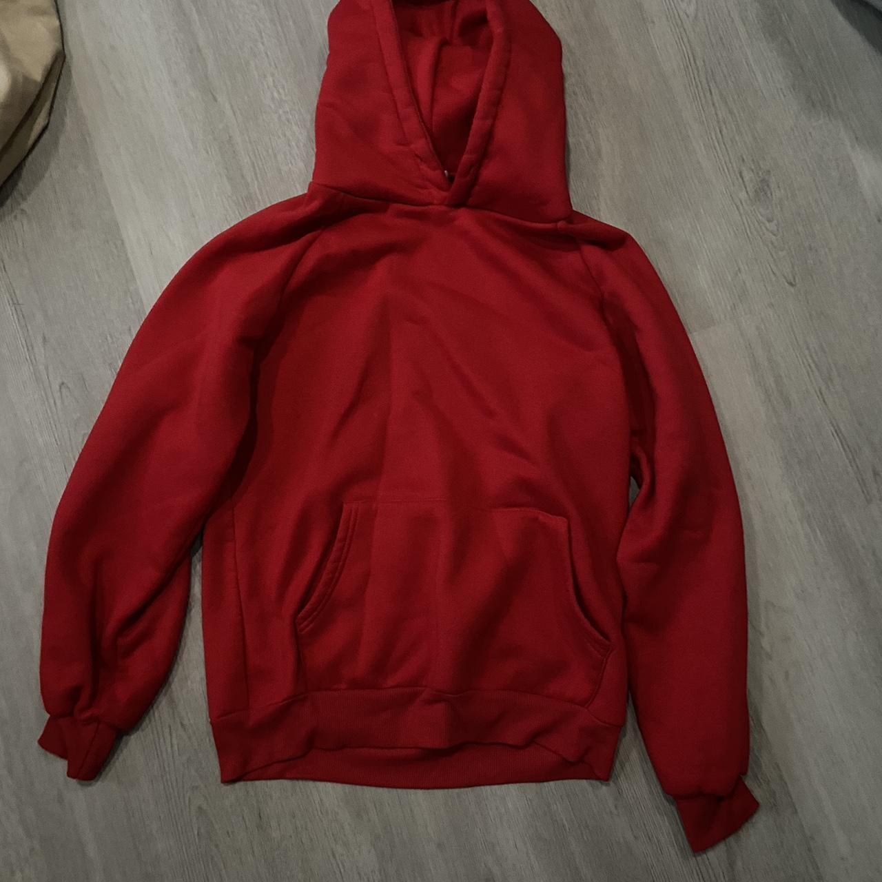 Deep red hoodie. Perfect condition worn like a few... - Depop