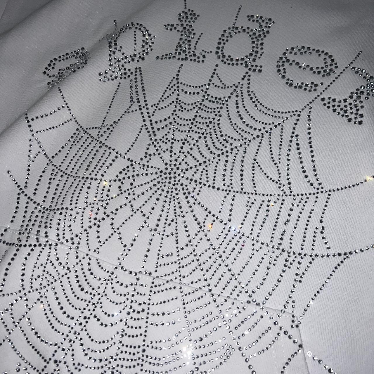 WHITE SP5DER RHINESTONE RARE HAS ALL RHINESTONES NEW - Depop