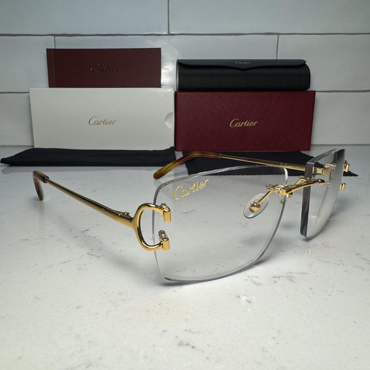 Cartier Detroit Wires Big C Sunglasses With... | Depop