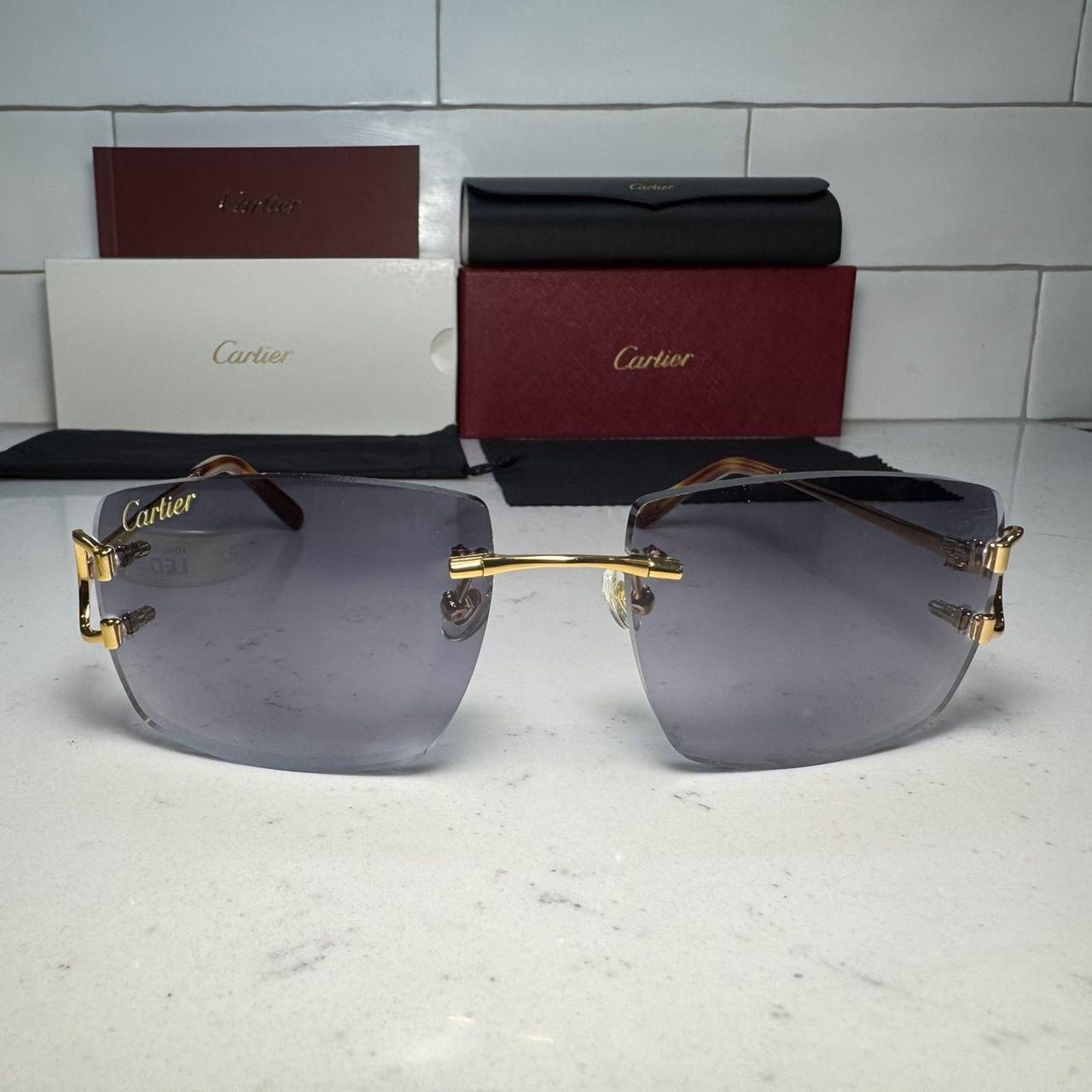 Cartier Detroit Wires Big C Sunglasses With... | Depop