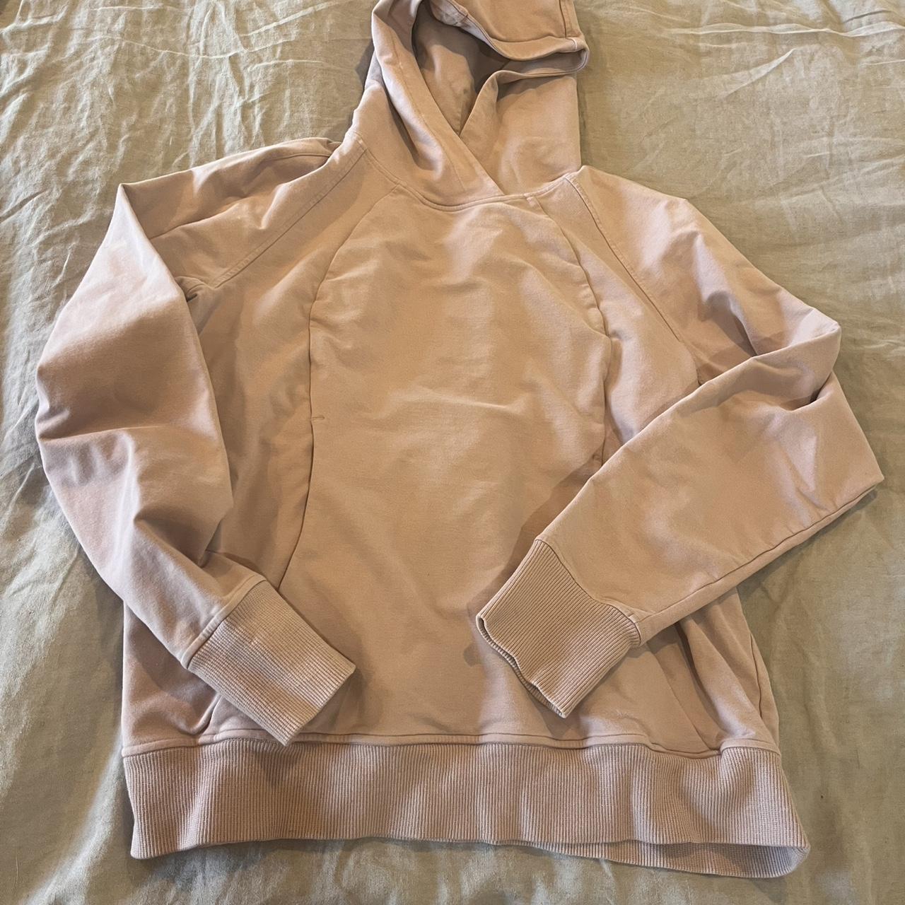 Lulu lemon sweat shirt mauve color size 10 very good... - Depop