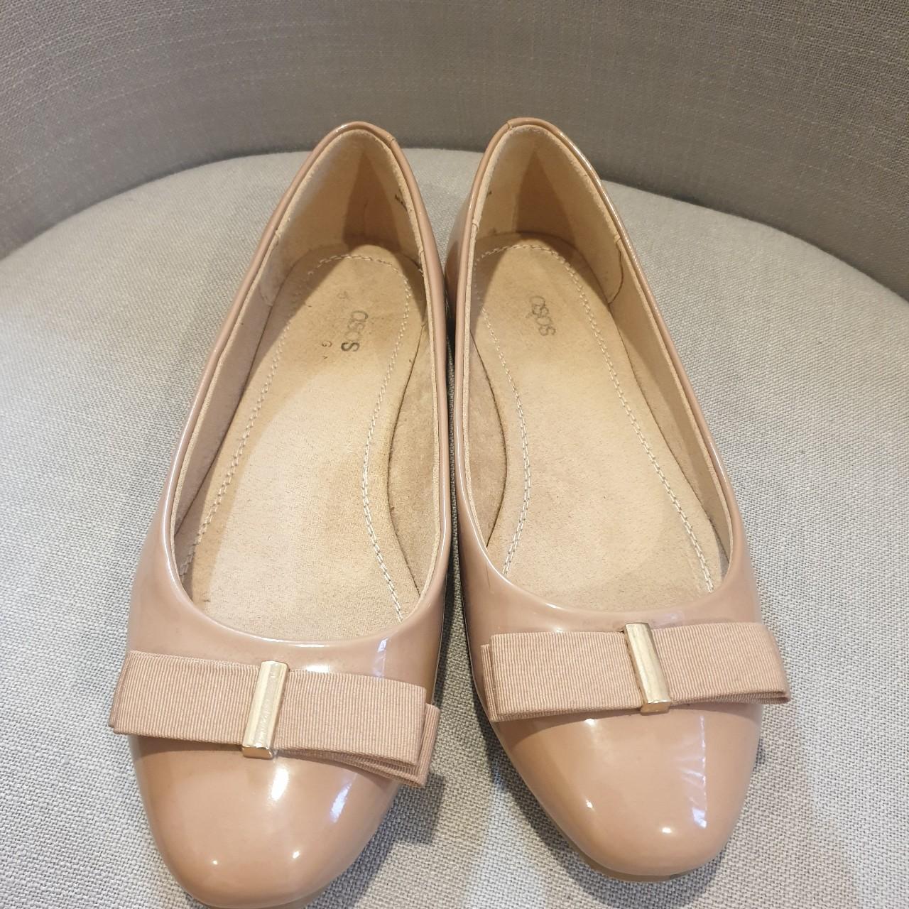 Patent leather flats size 9. ASOS Excellent... - Depop
