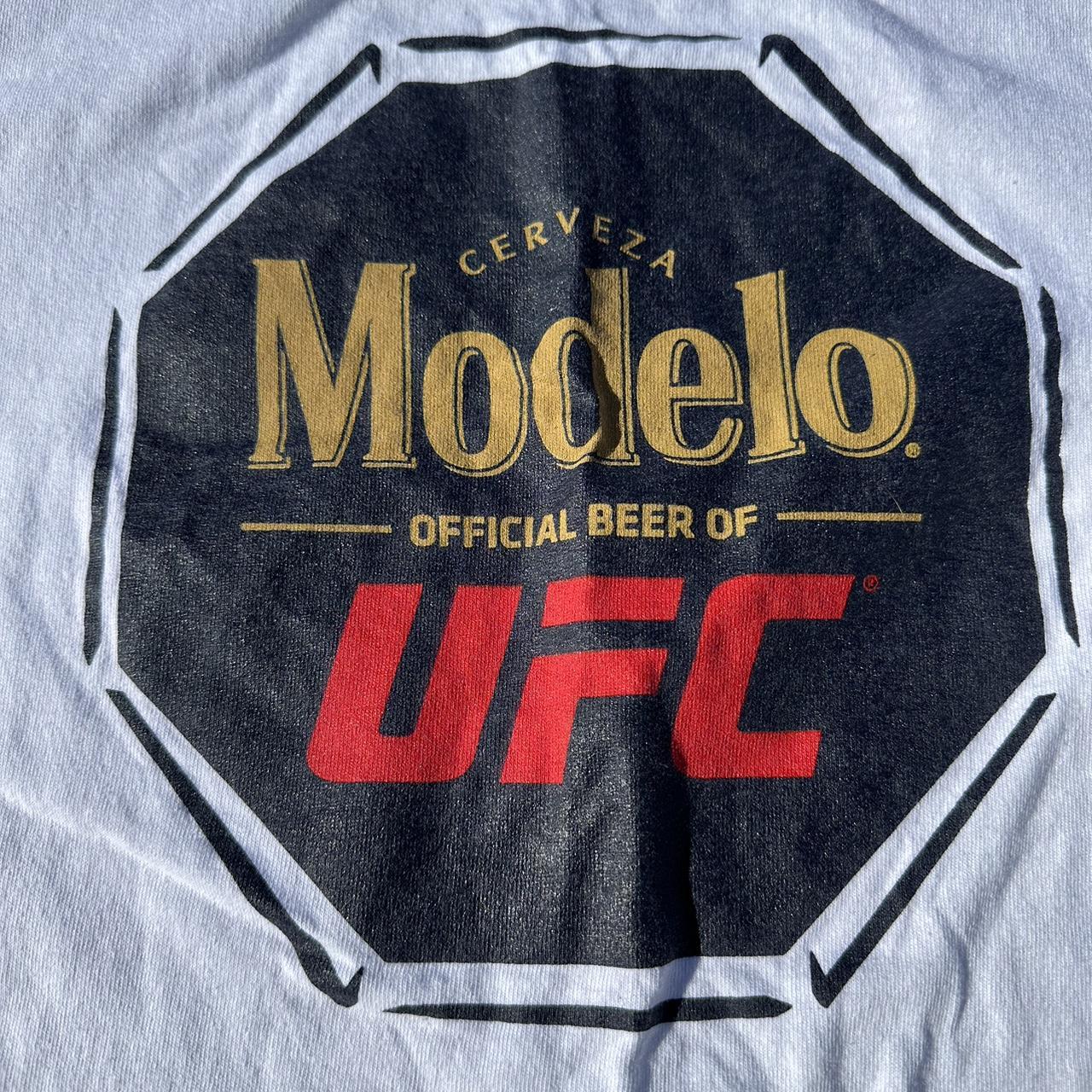 Y2K UFC Modelo Sponsorship Promo Alcohol Shirt - Depop
