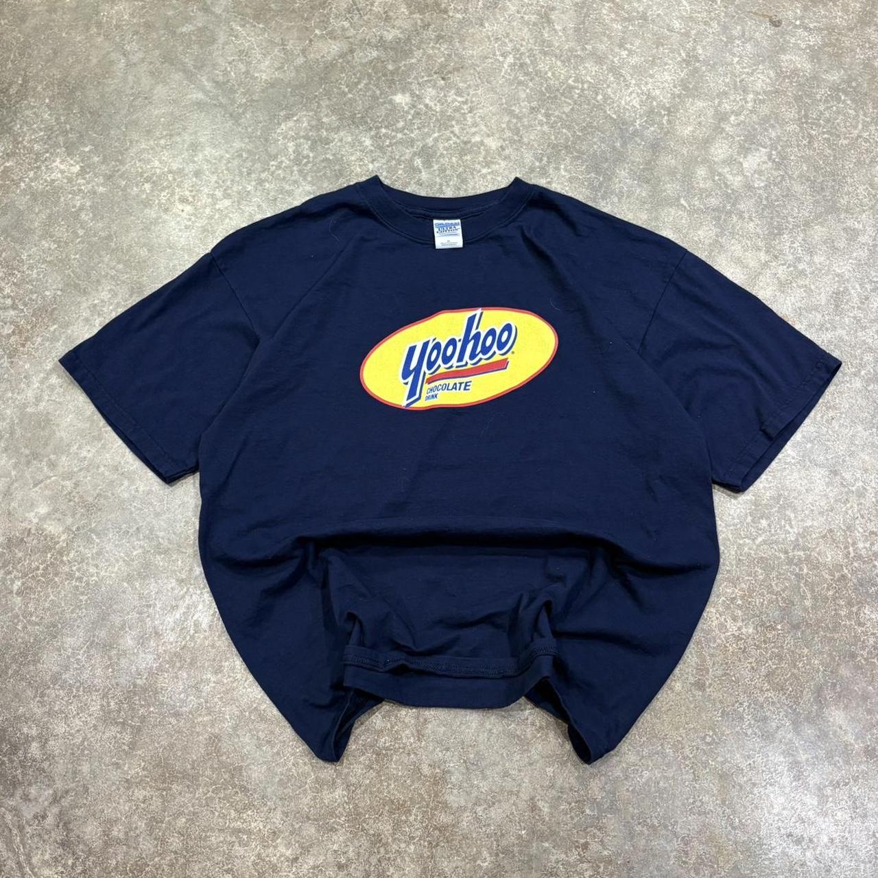 Vintage 2000s Yahoo Chocolate Drink Promo Tee Shirt... | Depop