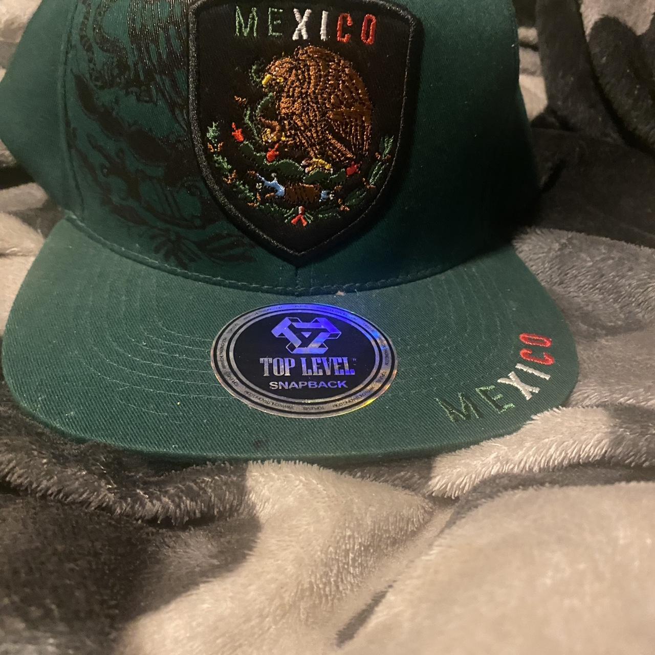 Vintage Green and Black Mexico SnapBack Hat | Depop