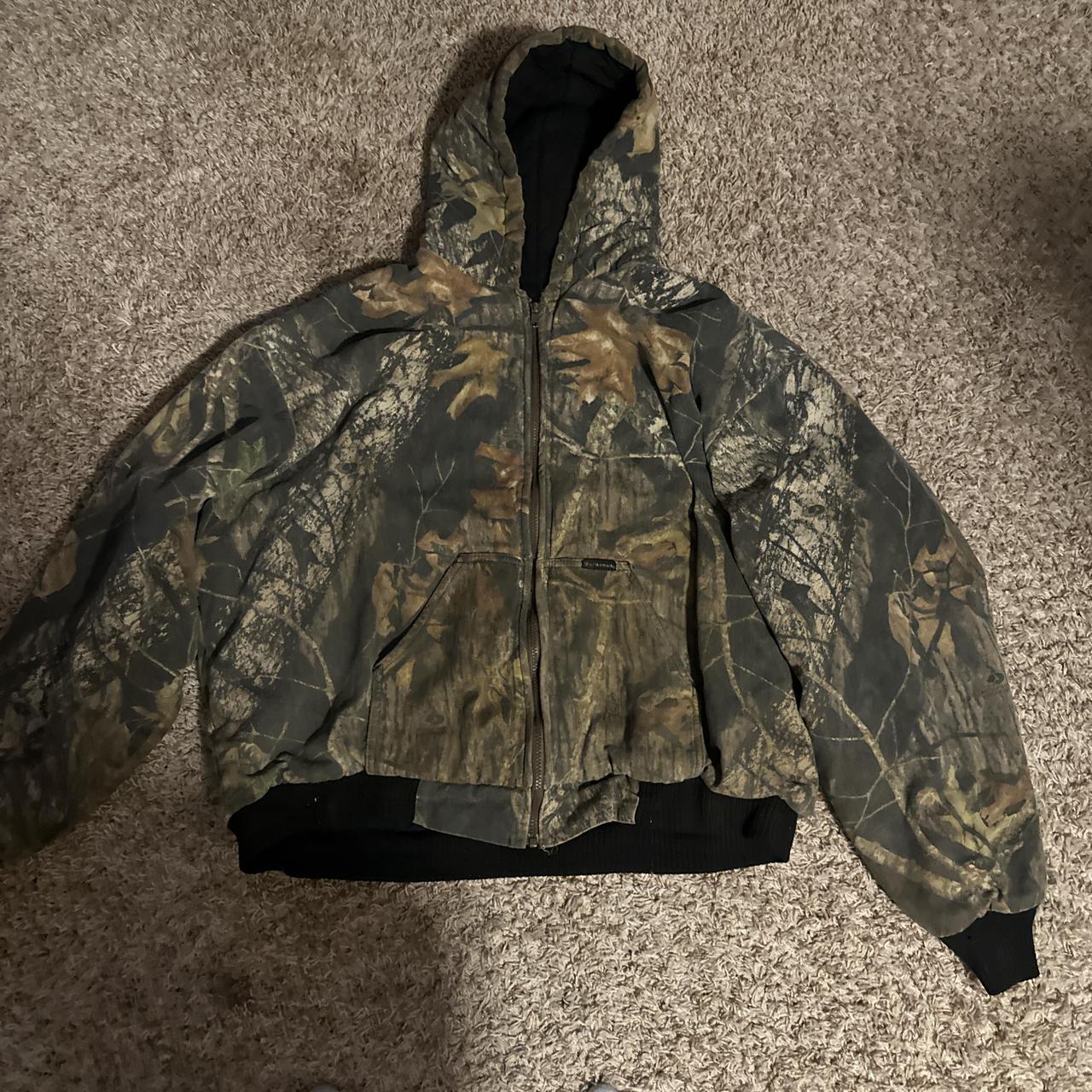 men’s vintage faded mossy oak camo jacket no flaws... - Depop