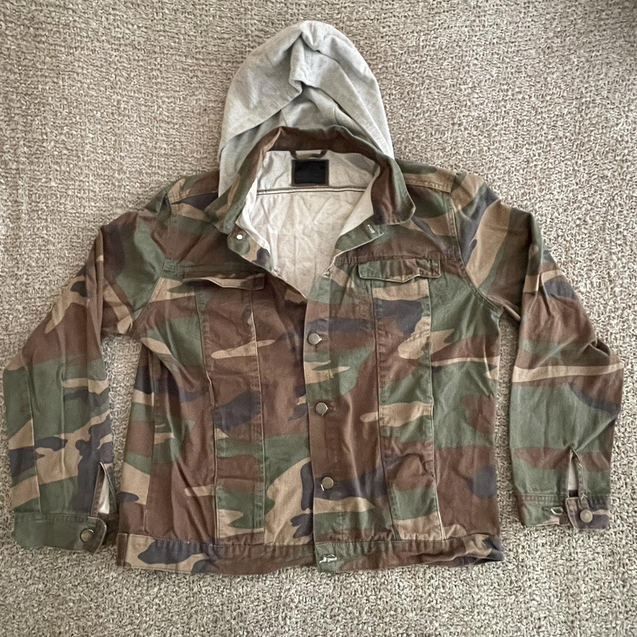 Nomad camouflage hooded jacket Size large Button up - Depop