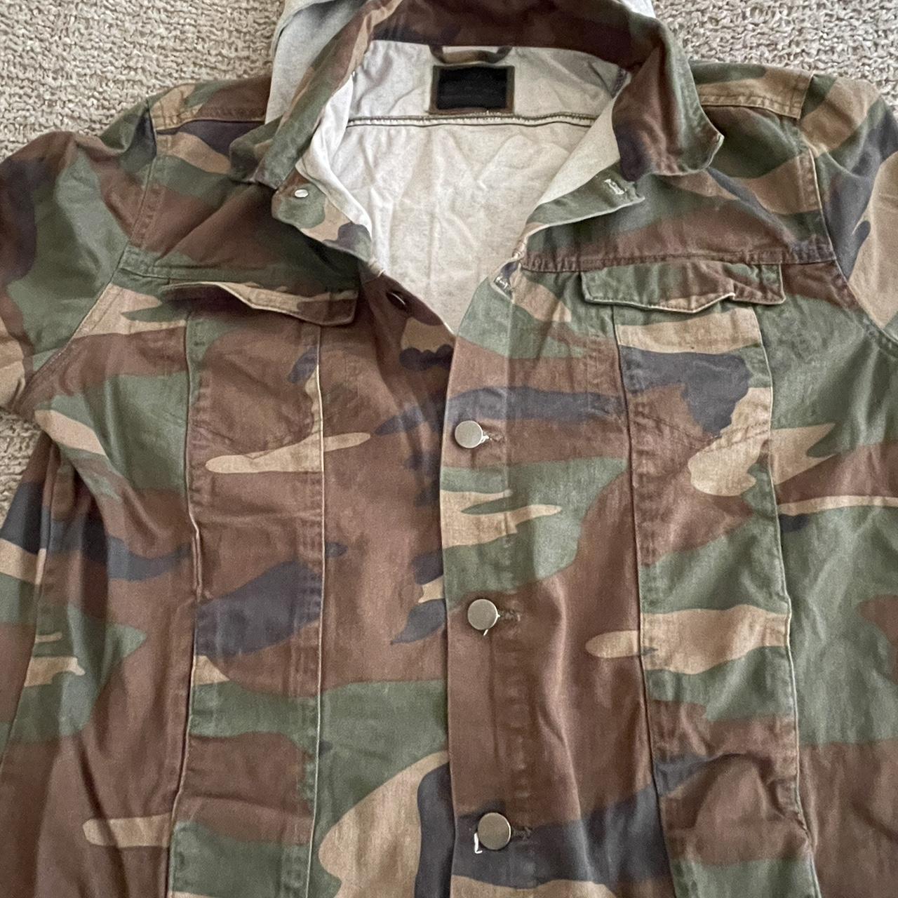 Nomad camouflage hooded jacket Size large Button up - Depop