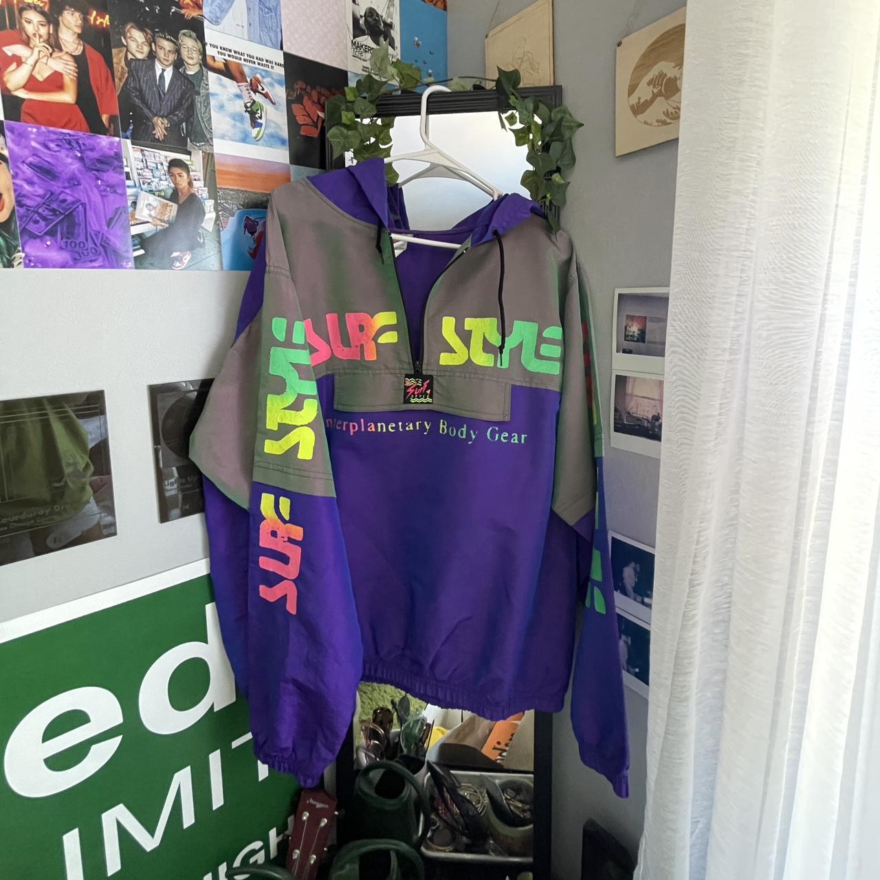 🪩 Authentic Vintage 80s Surf Style Quarter Zip... - Depop