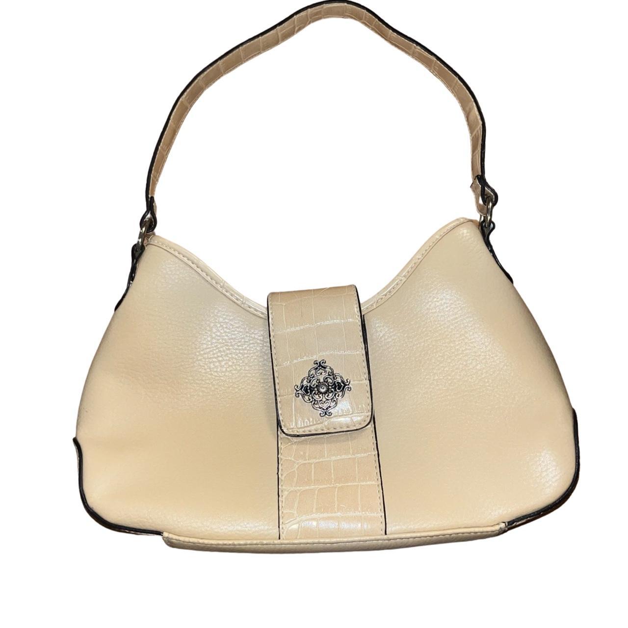 Cream Colored Shoulder Purse - Depop