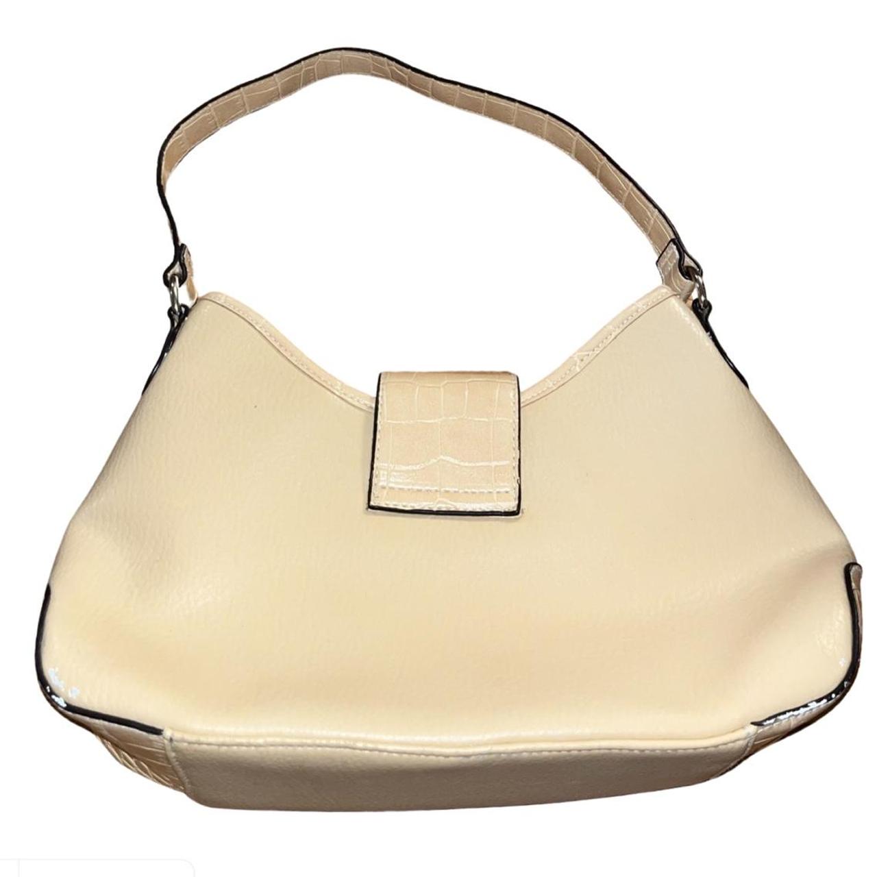 Cream Colored Shoulder Purse - Depop
