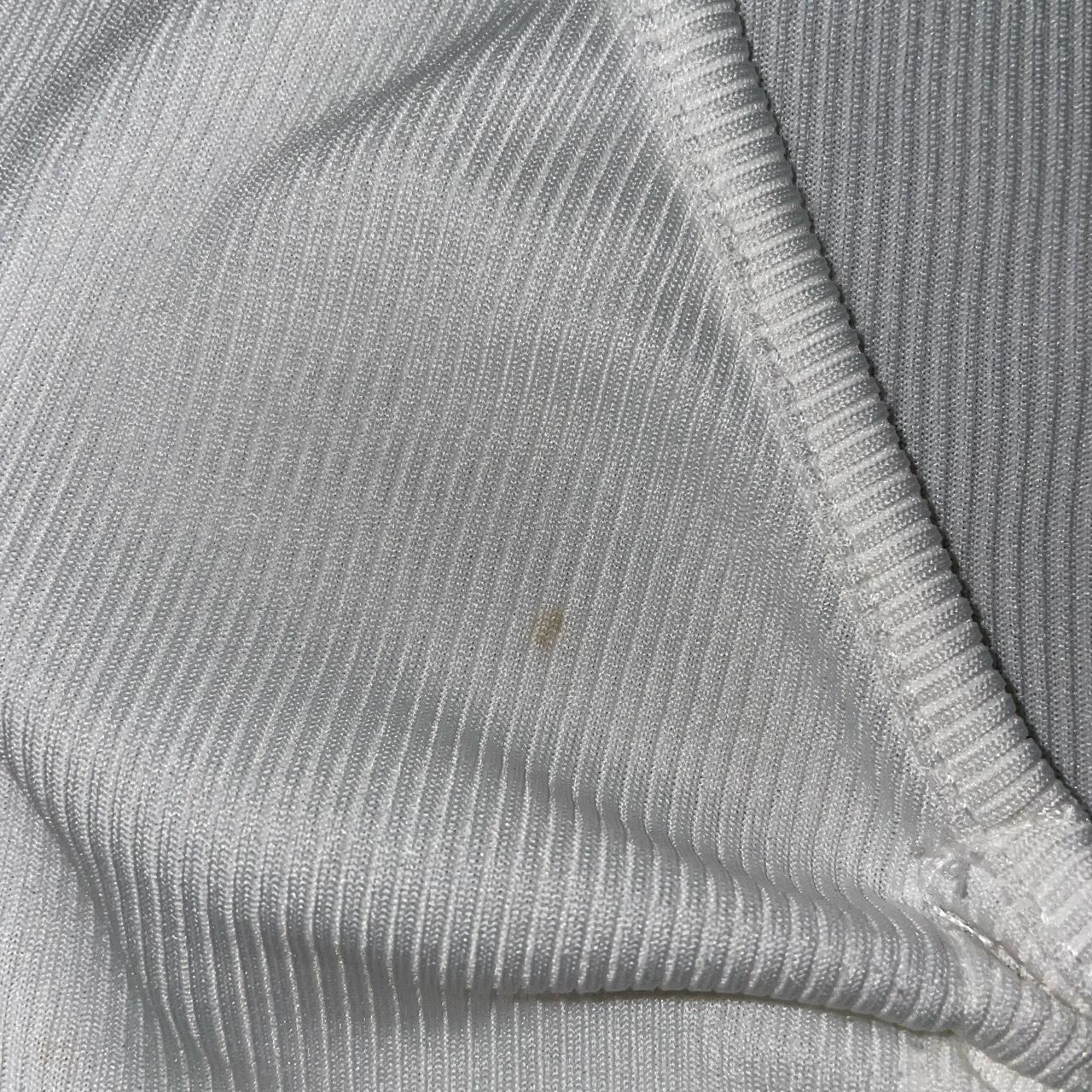 White crop top Draw string crop top Very small mark... - Depop