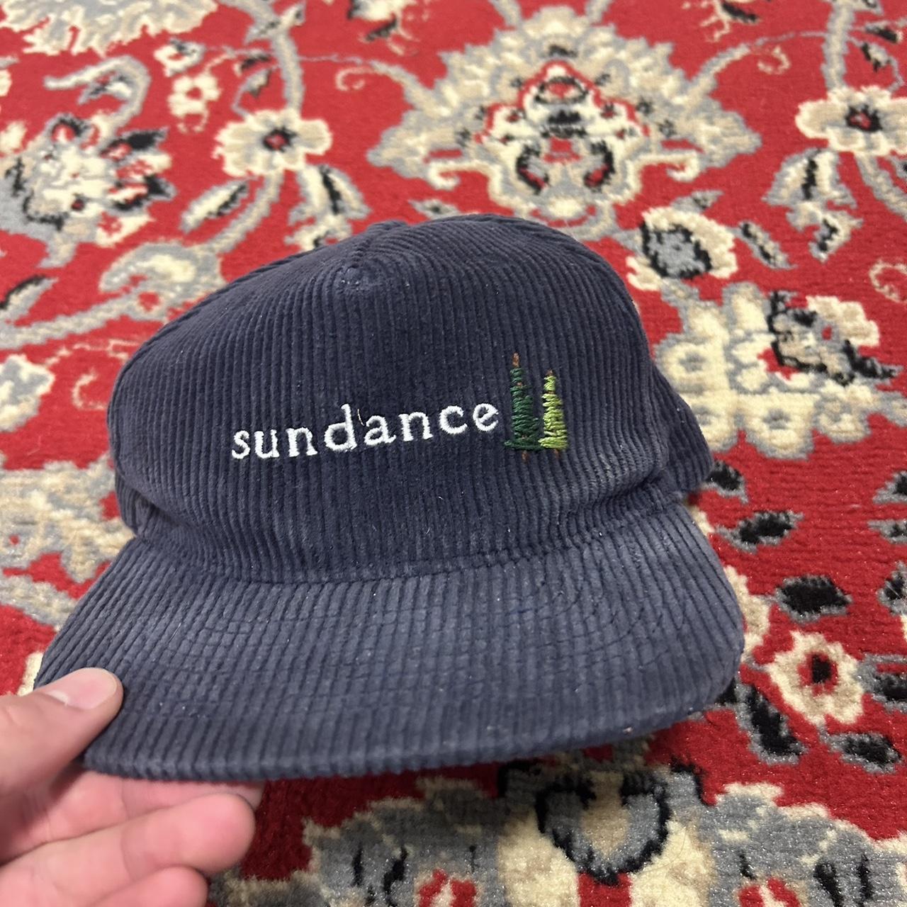 Vintage Sundance corduroy hat Hand embroidered pine... - Depop