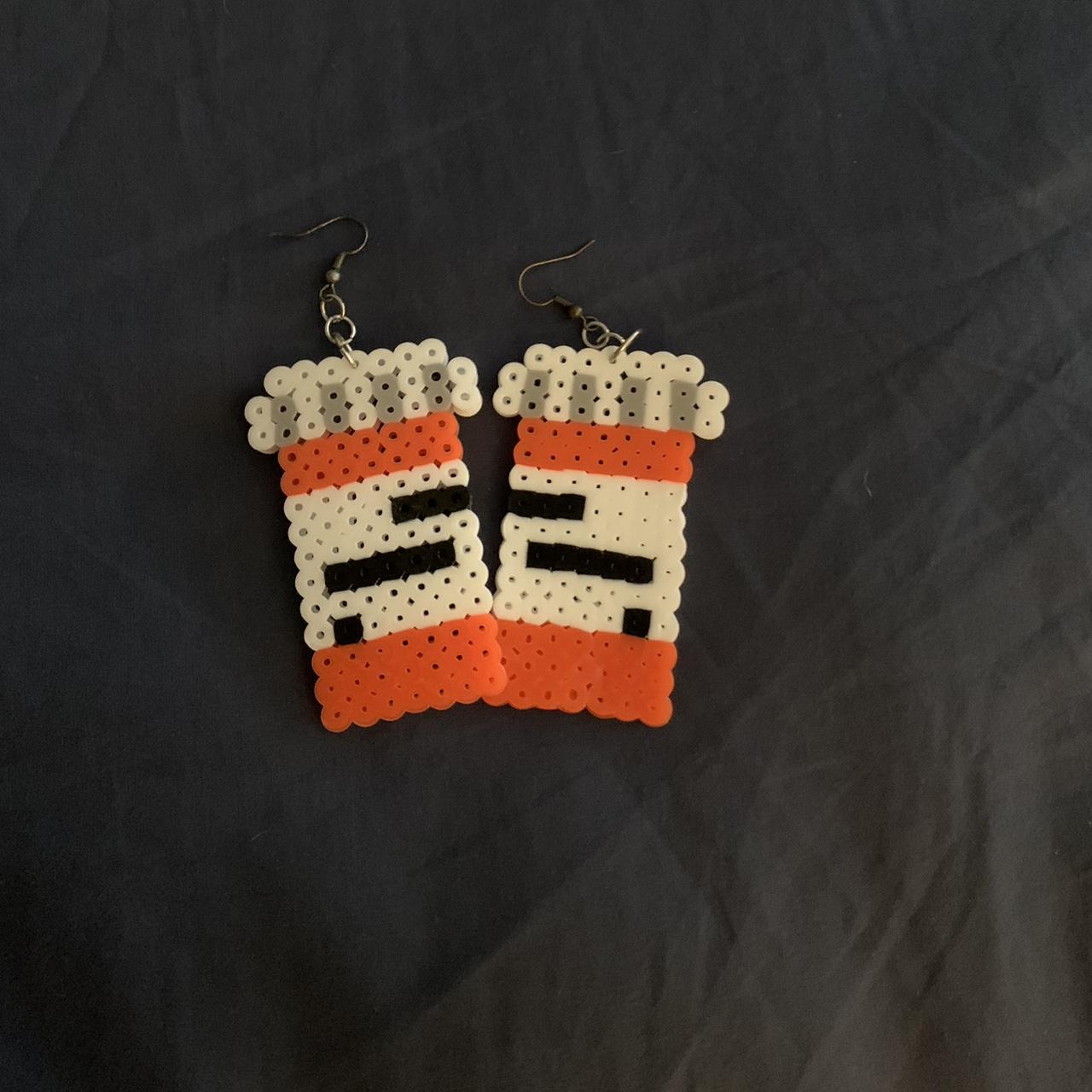 Pill bottle #perler earrings #raver #kandi #edm... - Depop