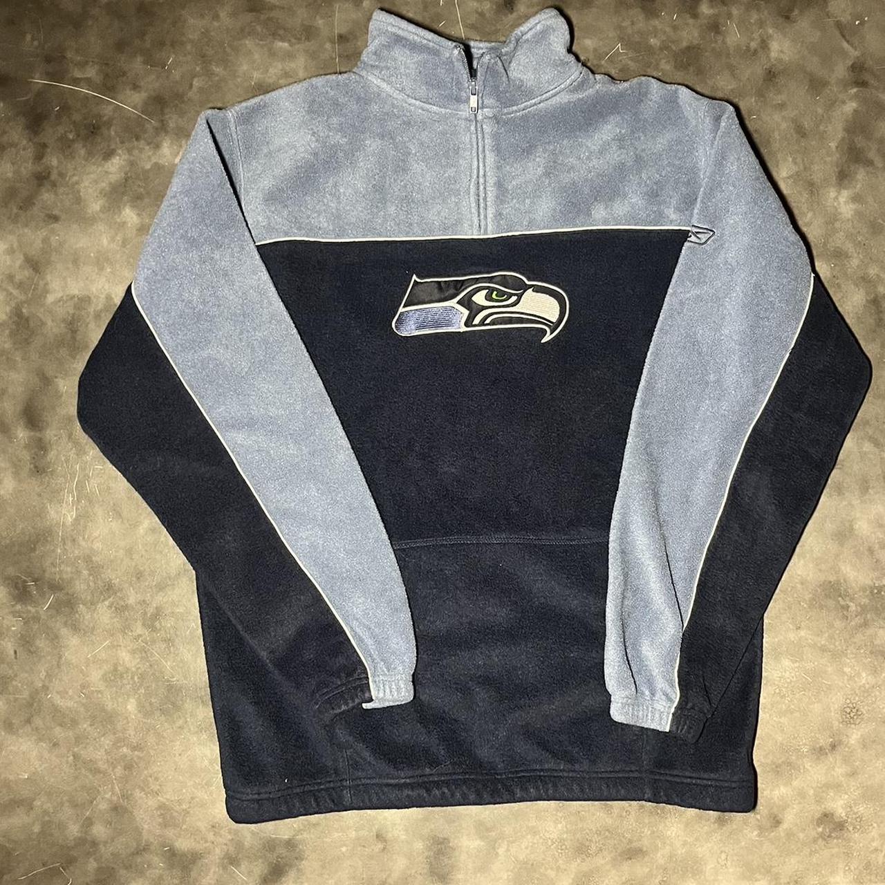 Old school Seattle Seahawks Quarter Zip (NFL) -... - Depop